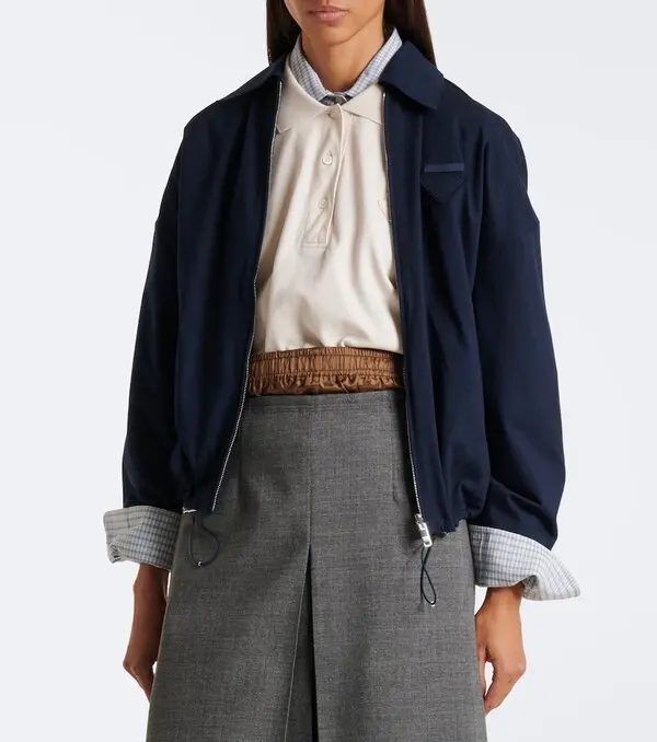 Prada Reversible Re-nylon And Jersey Blouson Jacket