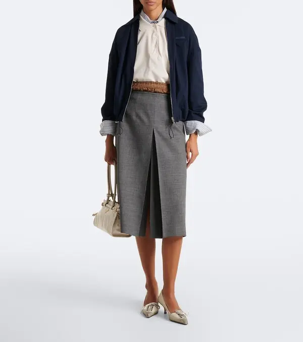Prada Reversible Re-nylon And Jersey Blouson Jacket