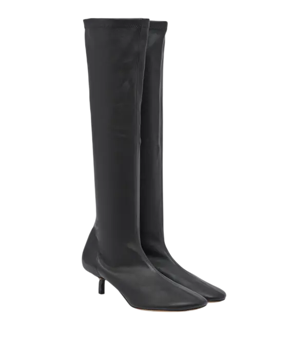 Jacquemus Collant Leather Knee-high Boots - Black