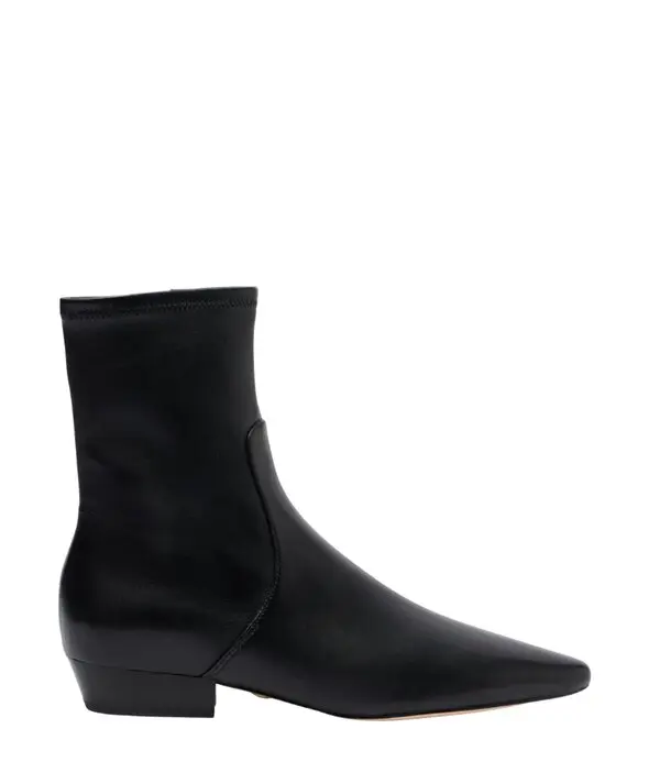 Veronica Beard Glinda Leather Ankle Noots - Black