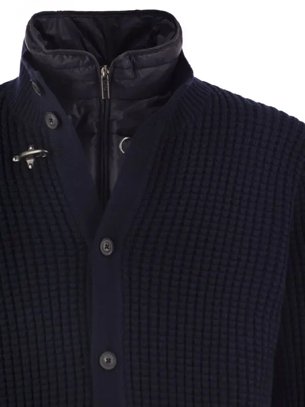 FAY Wool Cardigan With Removable Padded Gilet