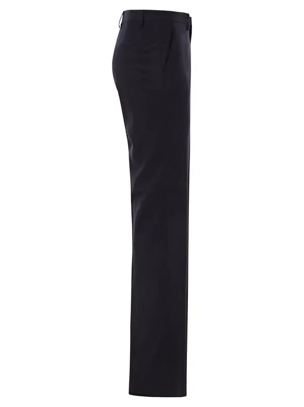 Tagliatore Virgin Wool And Silk Tailored Trousers