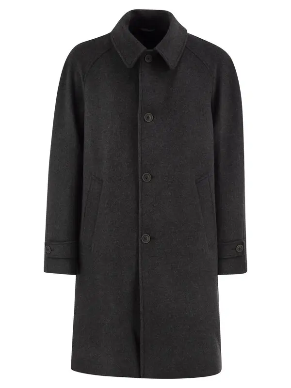 Herno Wool-blend Coat With A Clean, Timeless Design - Multicolor