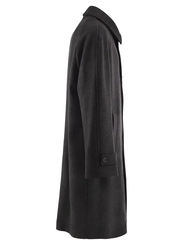 Herno Wool-blend Coat With A Clean, Timeless Design - Multicolor