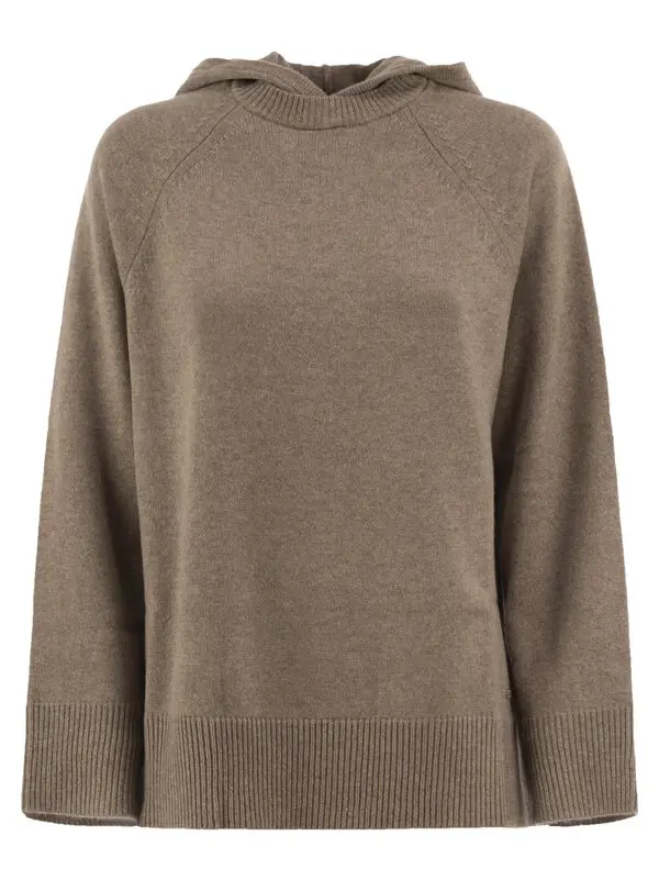 Max Mara Mxmefebo Pure Cashmere Hooded Jumper