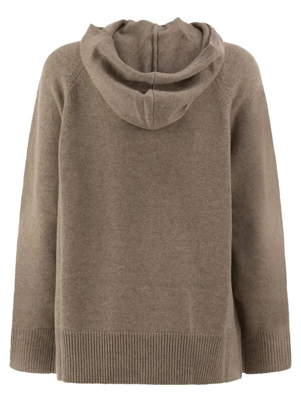 Max Mara Mxmefebo Pure Cashmere Hooded Jumper