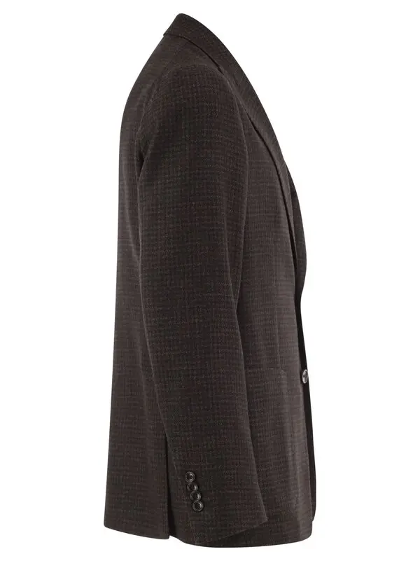 Tagliatore Virgin Wool And Silk Single-breasted Blazer - Brown