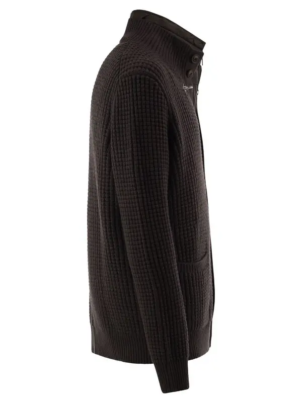FAY Wool Cardigan With Removable Padded Gilet