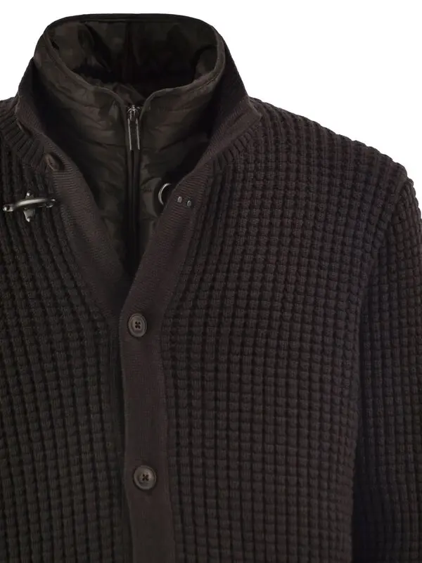 FAY Wool Cardigan With Removable Padded Gilet