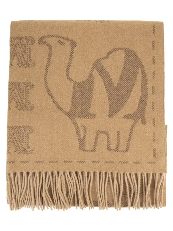 Max Mara Mxacharme Pure Cashmere Jacquard Monogram Scarf
