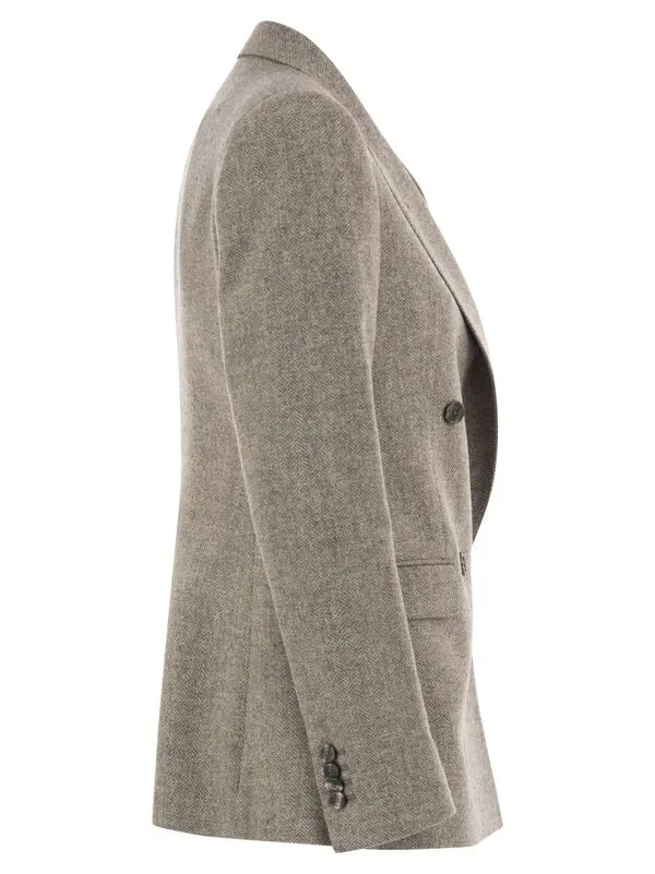 Tagliatore Virgin Wool And Cashmere Double-breasted Blazer