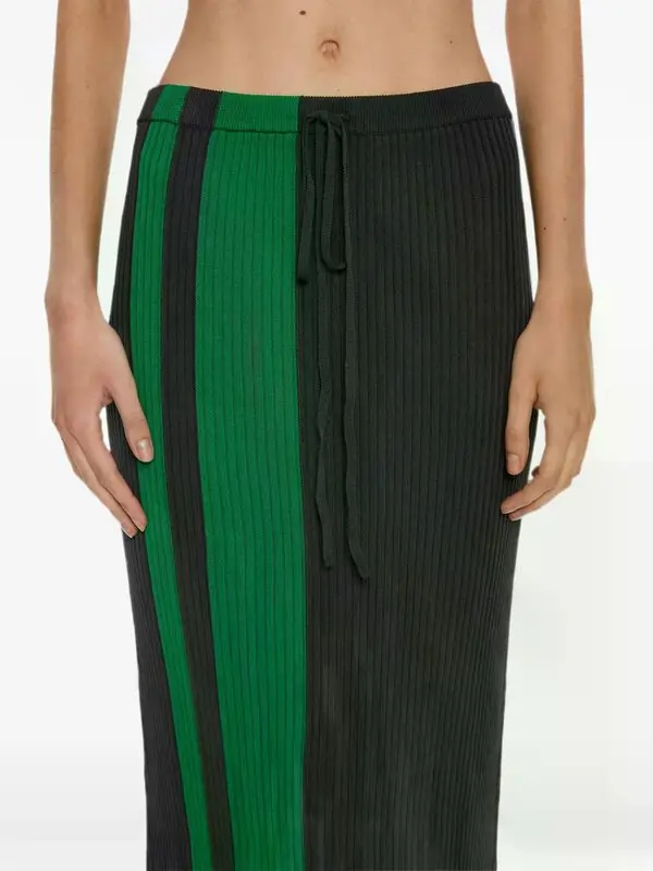 Christopher Esber Mach Stripe-print Tie-waist Maxi Skirt - Grey