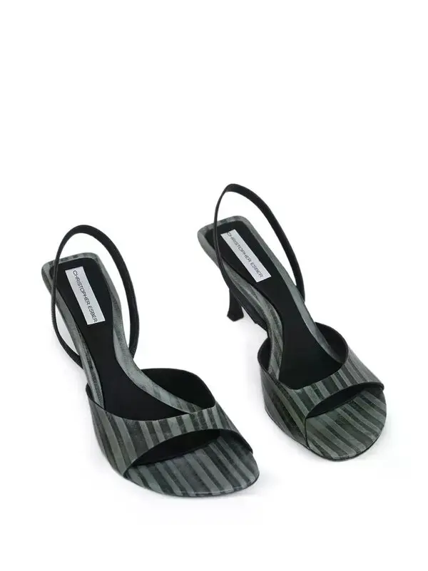 Christopher Esber Lila Stripe-print Slingback Pumps