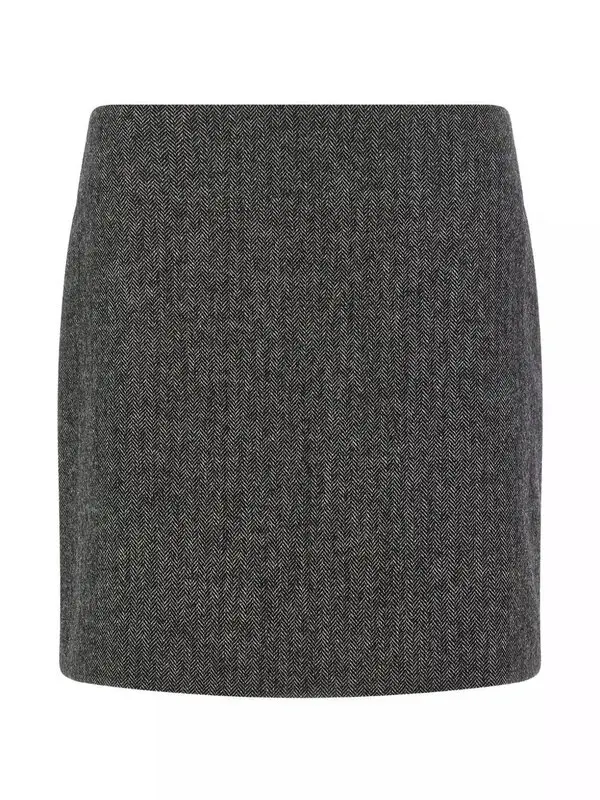 BLAZÉ MILANO Coci Herringbone-pattern Mini Skirt