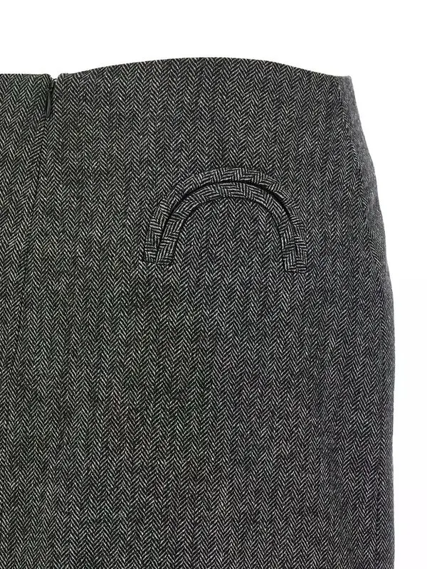 BLAZÉ MILANO Coci Herringbone-pattern Mini Skirt
