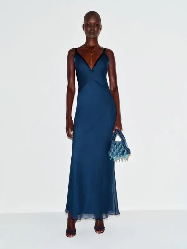REFORMATION Ciera Dress - Blue