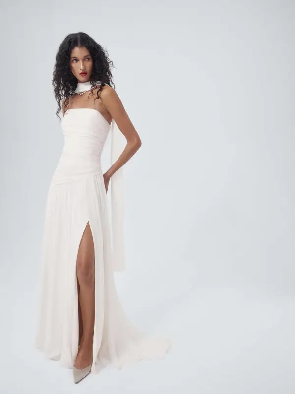 REFORMATION Aniela Silk Chiffon Dress