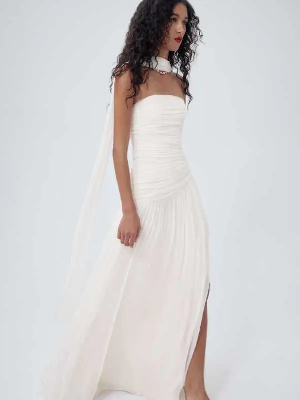 REFORMATION Aniela Silk Chiffon Dress