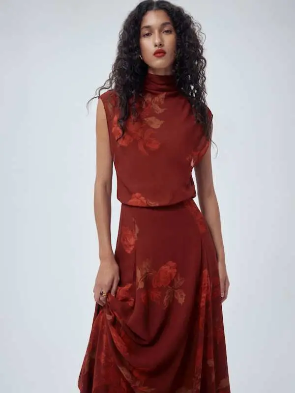 REFORMATION Katia Dress - Red