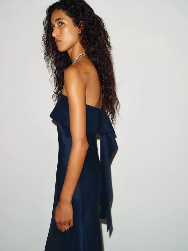 REFORMATION Sammie Silk Dress - Blue