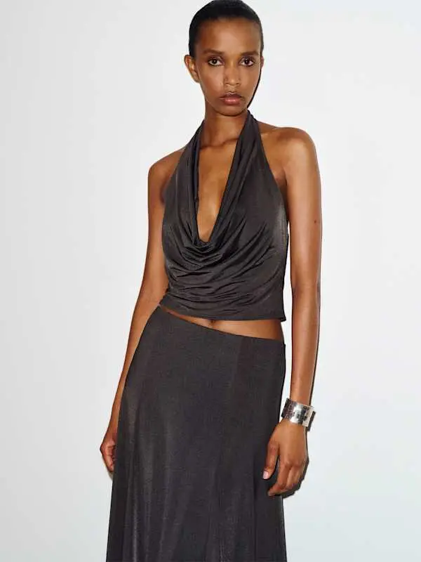 REFORMATION Caitie Knit Two Piece - Black
