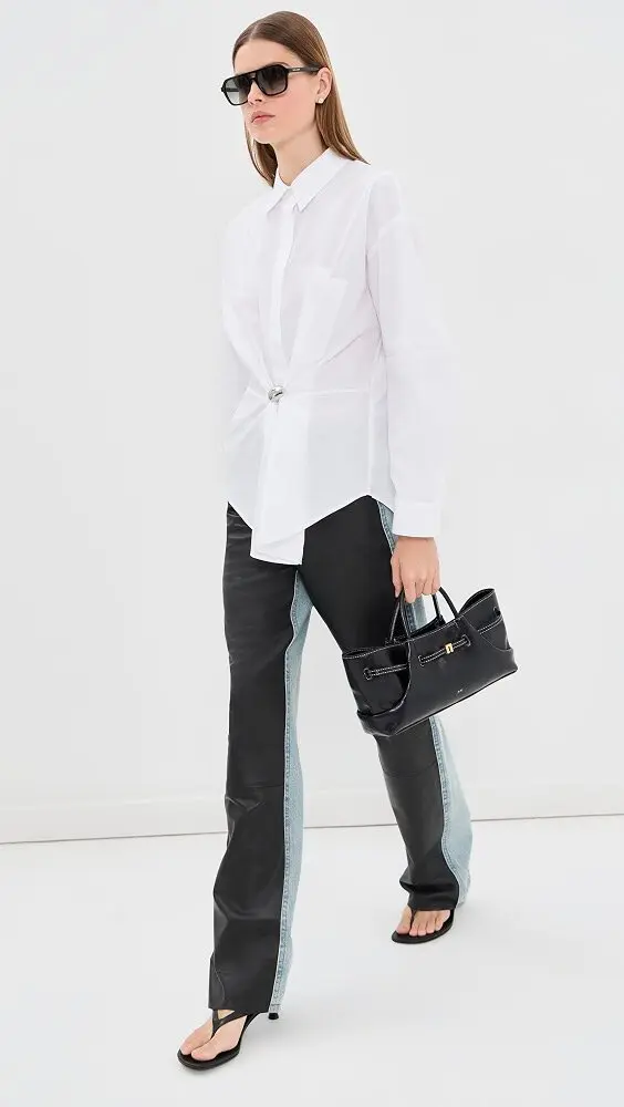 Christopher Esber Troy Deconstruct Leather Jeans