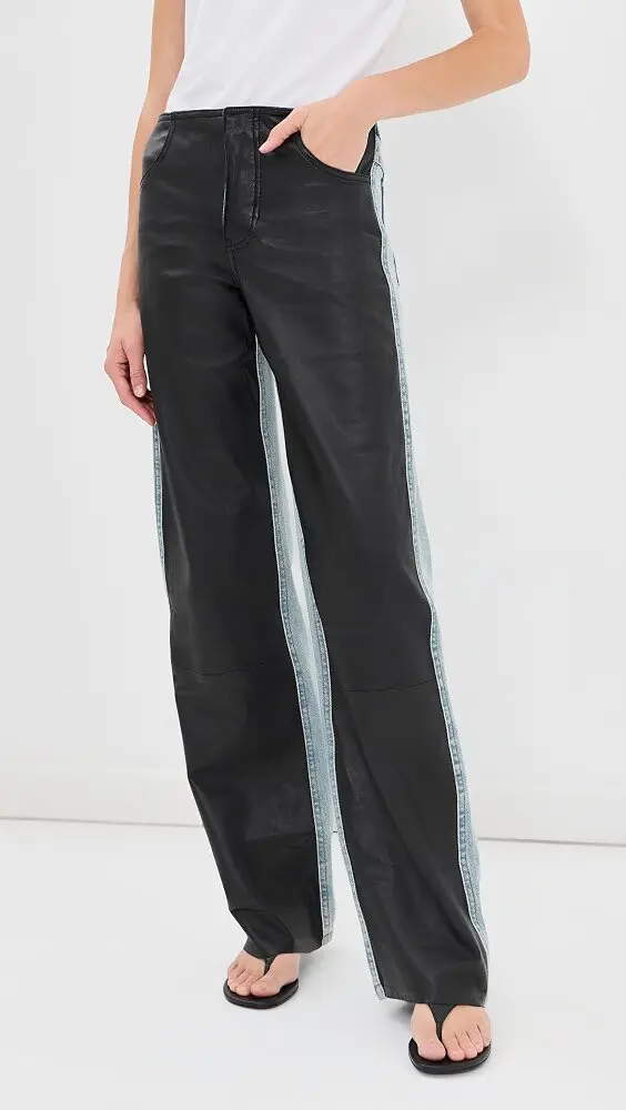Christopher Esber Troy Deconstruct Leather Jeans