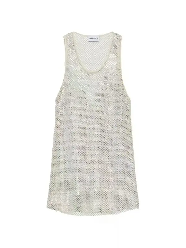 Marella Scoop-neck Rhinestones Top