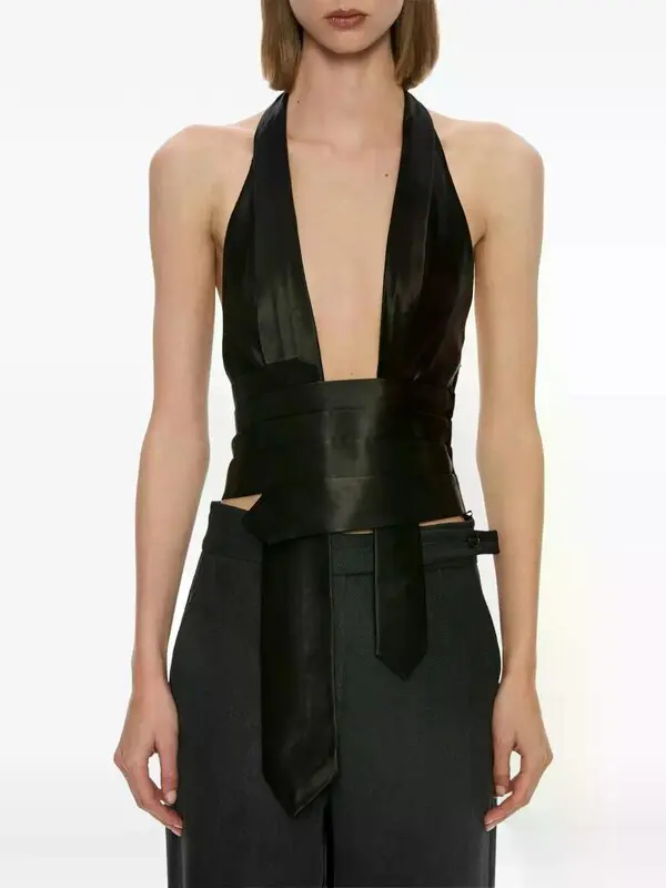 Christopher Esber Reyer Satin Tie Top
