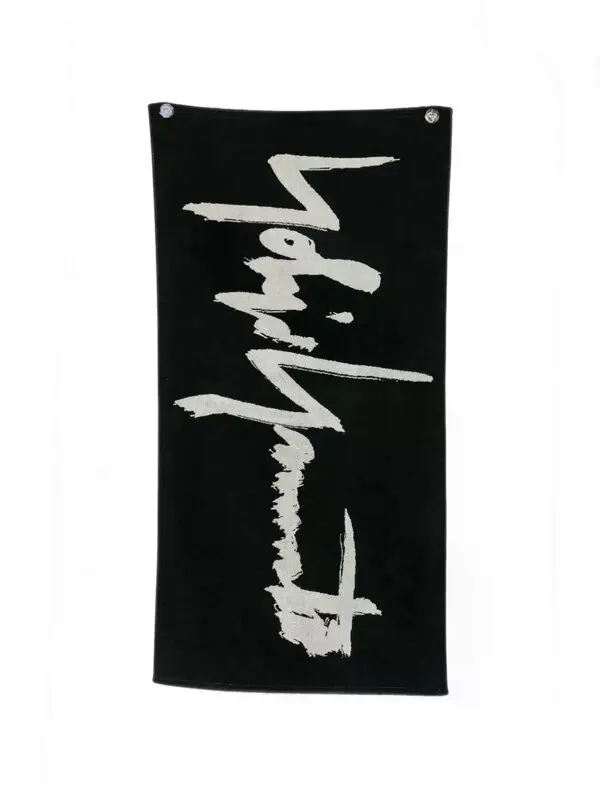 Yohji Yamamoto Logo-print Towel - Black