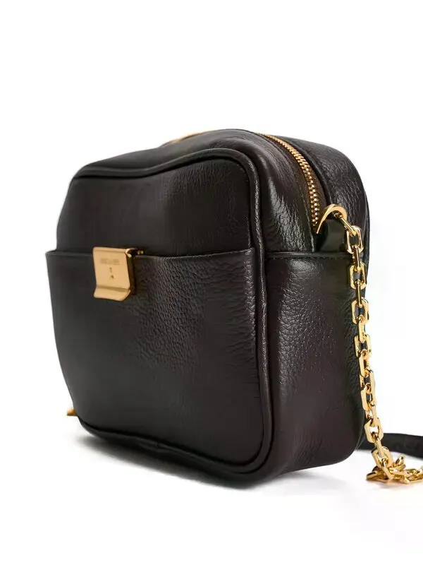 Patrizia Pepe All Day Logo-plaque Pebbled Mini Bag - Brown