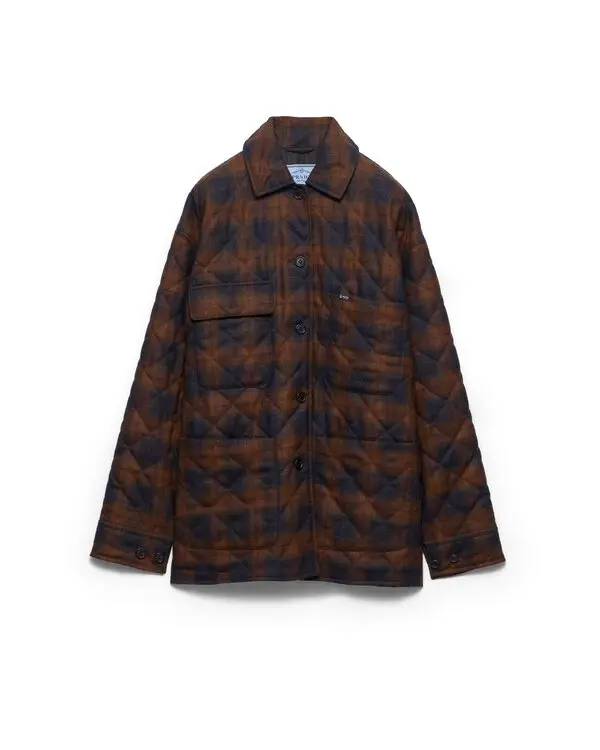Prada Quilted Wool Caban Jacket
