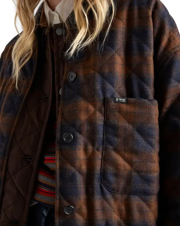 Prada Quilted Wool Caban Jacket