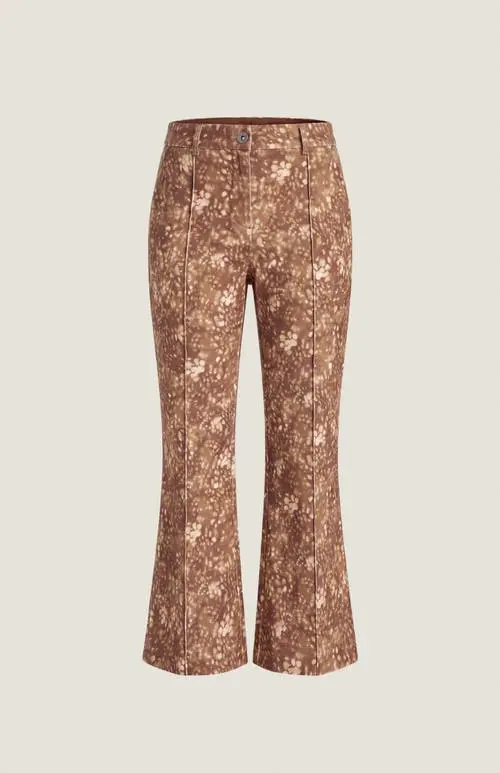 Rebecca Taylor Madison Velvet Crop Kick Flare Pants