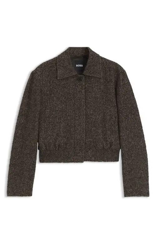 BOSS Jocalenal Donegal Jacket - Brown Herringbone