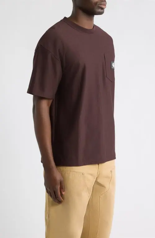Carhartt Work In Progress Logo Pocket Cotton T-shirt - Palisander