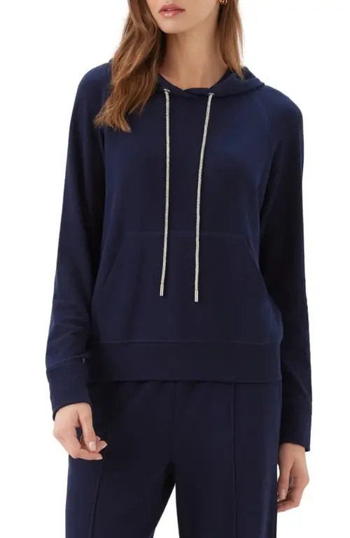 Karen Kane Rhinestone Drawstring Hoodie