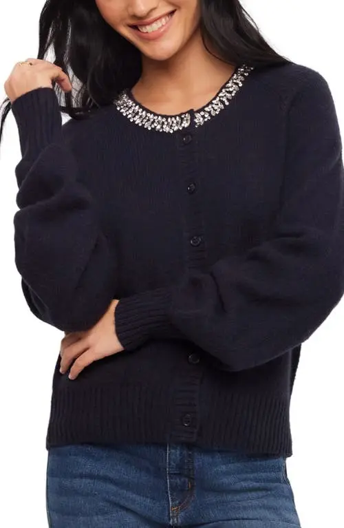 Karen Kane Embellished Cardigan - Navy