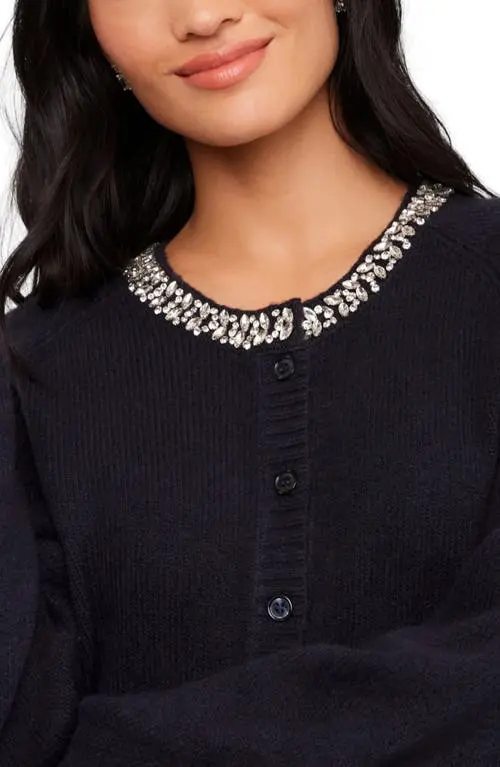 Karen Kane Embellished Cardigan - Navy