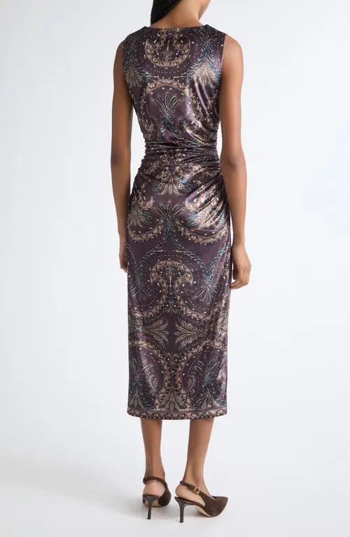 Veronica Beard Charissa Ruched Sleeveless Dress