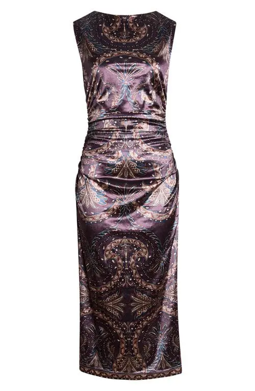 Veronica Beard Charissa Ruched Sleeveless Dress