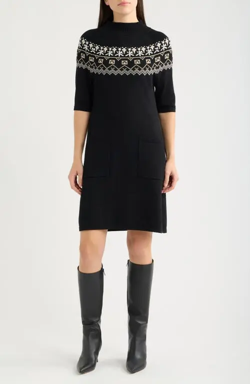 Julia Jordan Fair Isle Sweater Dress