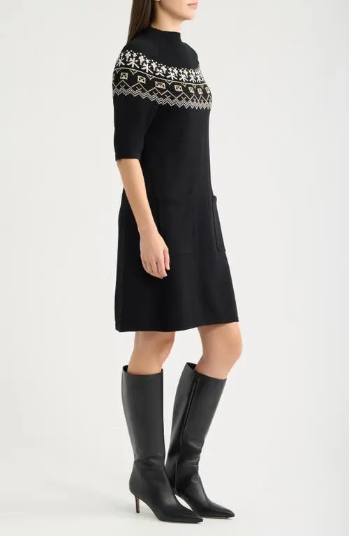 Julia Jordan Fair Isle Sweater Dress