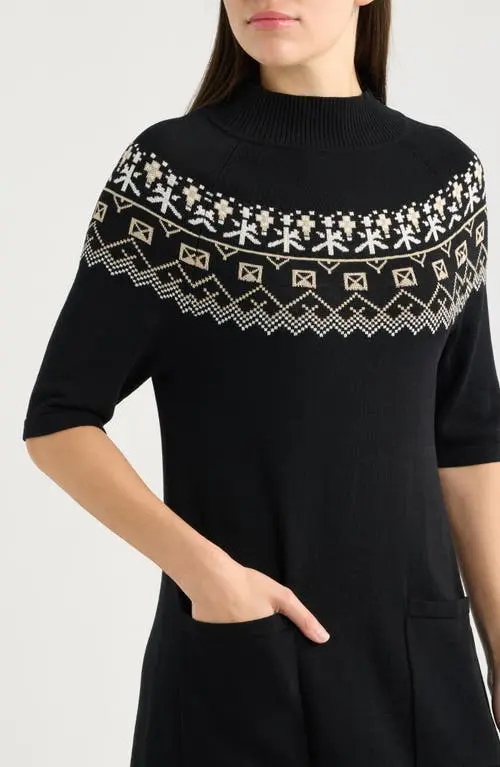 Julia Jordan Fair Isle Sweater Dress