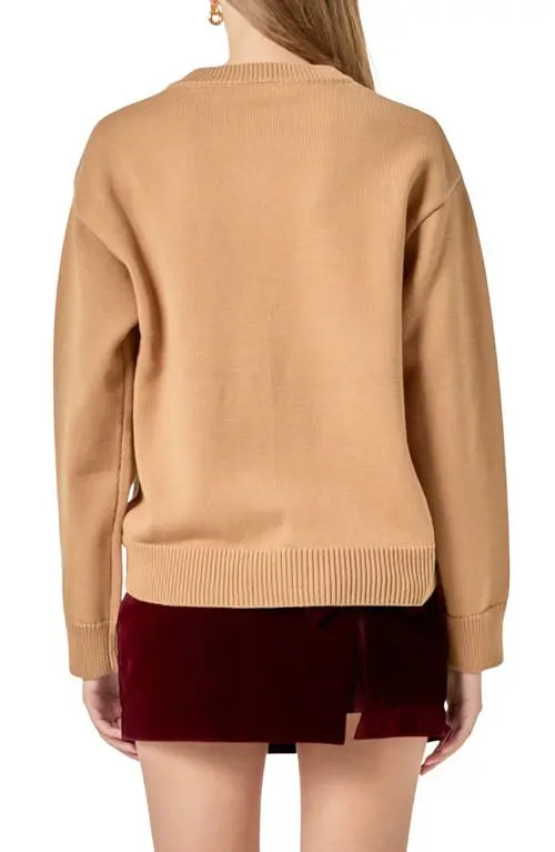 English Factory Flower Embroidered Sweater