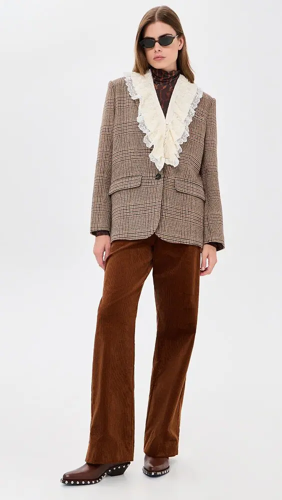 GANNI Corduroy Trousers - Tortoise Shell