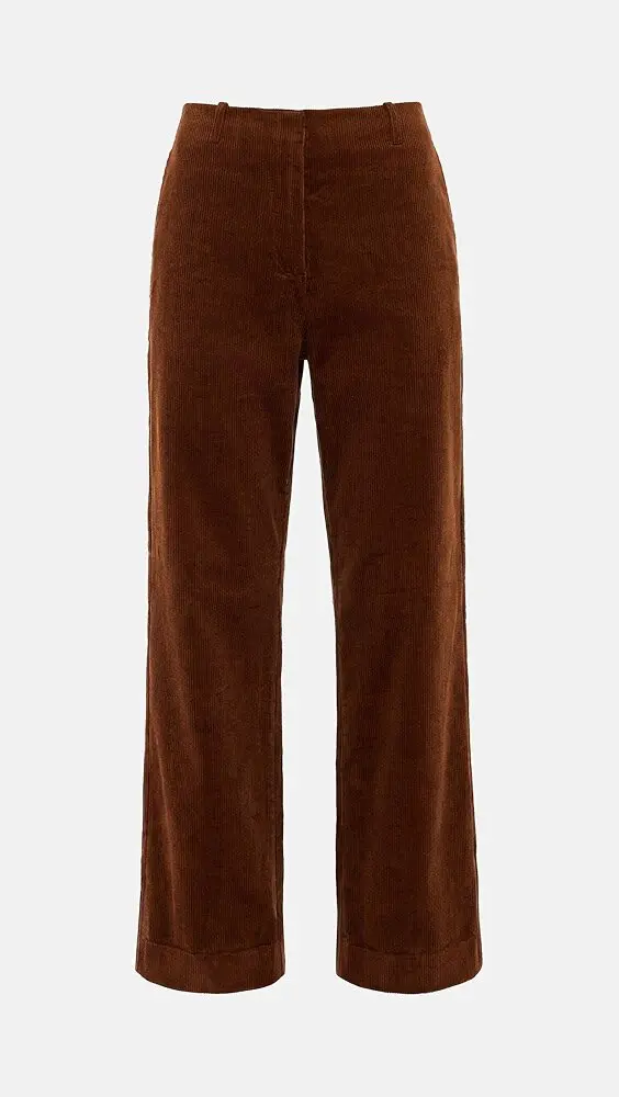 GANNI Corduroy Trousers - Tortoise Shell