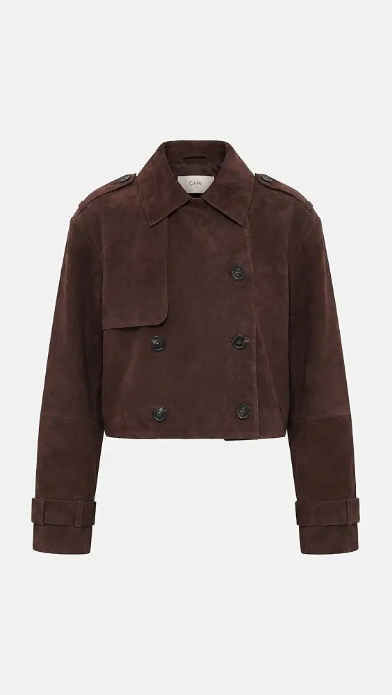 Cami Nyc Saskia Suede Jacket - Dark Umber