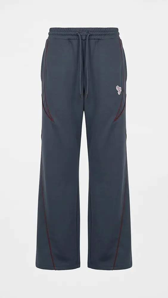 Off-White Staff Script Slouchy Track Pants - Dark Slate