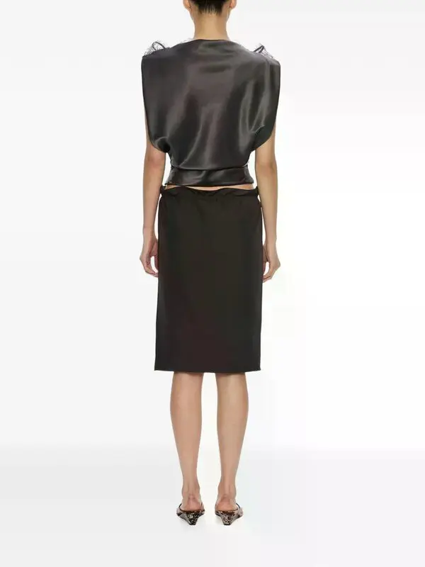 Christopher Esber Lace-trim Sateen Top